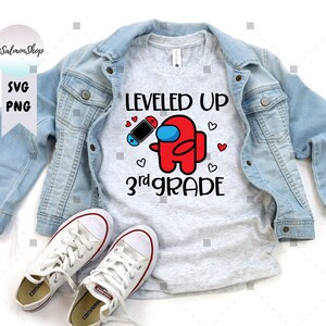 Level up to 3rd Grade SVG PNG, 2nd Grade Complete, Boys Girls School ...