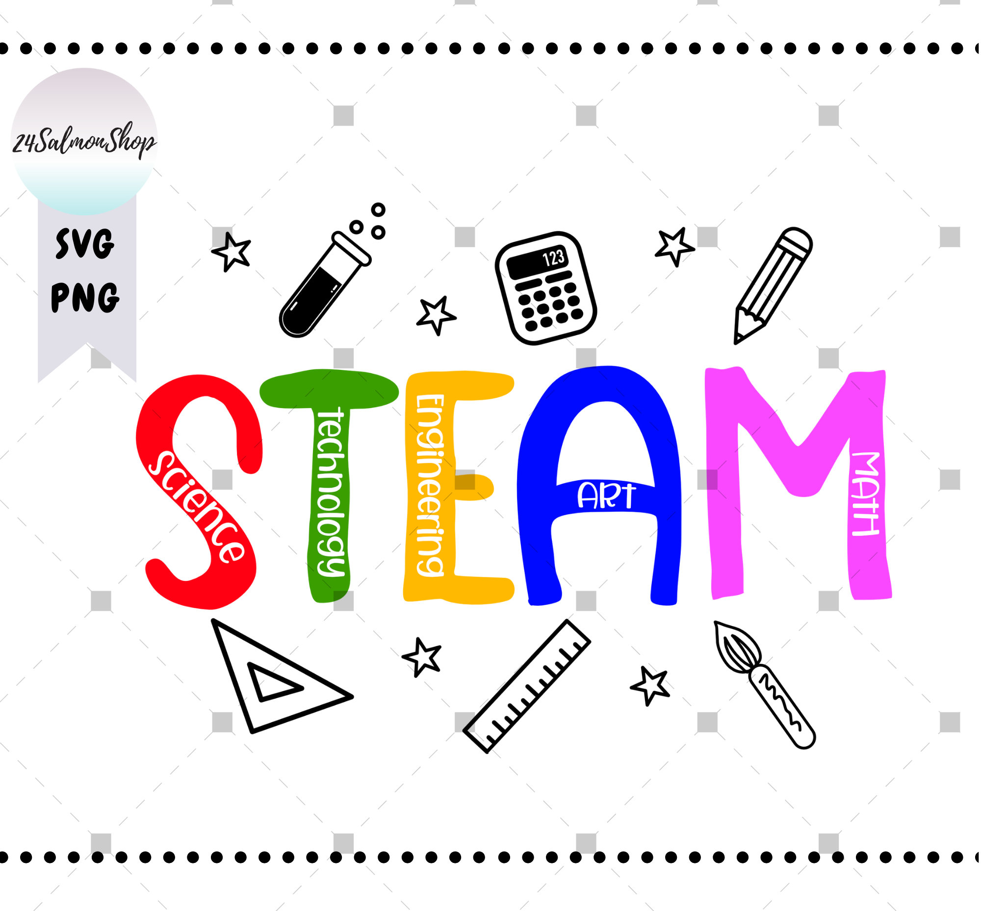 Steam Education SVG PNG, Science Technology Engineering Art Math Svg ...