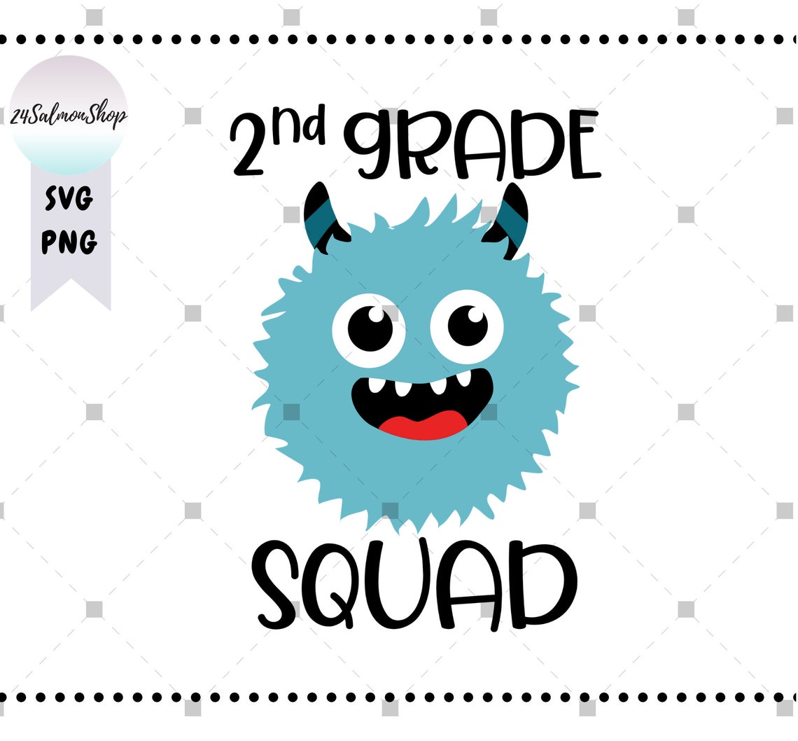 Second Grade Squad SVG PNG 2nd Grade Kid Svg Little Monster - Etsy
