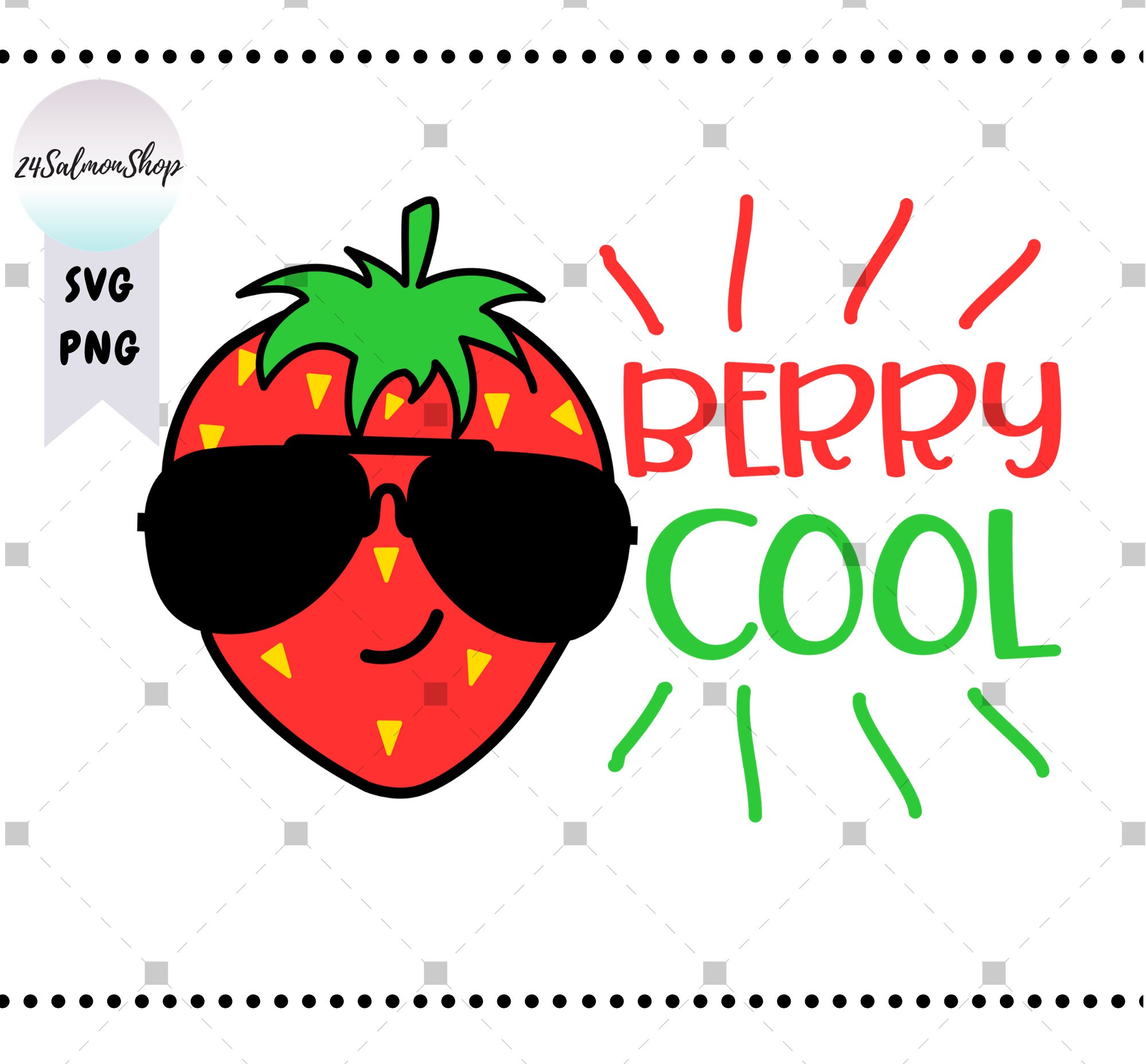 Strawberry SVG PNG Berry Cool Svg Summer Svg Cute Fruit - Etsy