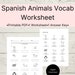 Spanish Worksheet, Animals Worksheet, Learning Spanish, Los Animales ...