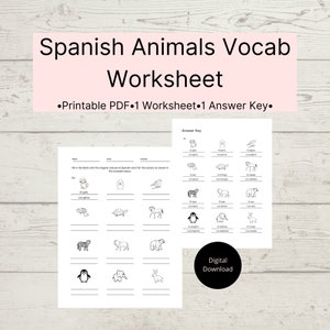 Spanish Worksheet, Animals Worksheet, Learning Spanish, Los Animales ...