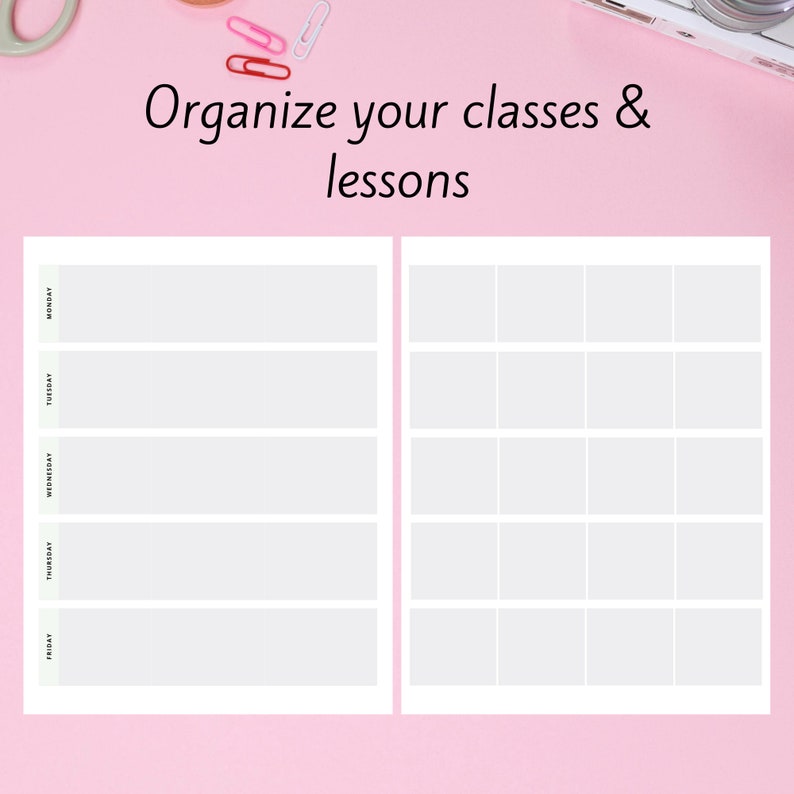 Printable Weekly Teacher Planner Homeschool Planner Student - Etsy