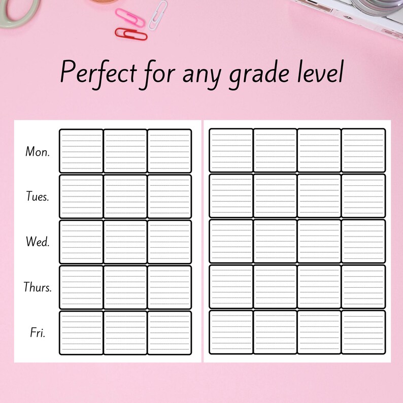 Printable Weekly Teacher Planner Homeschool Planner Student - Etsy