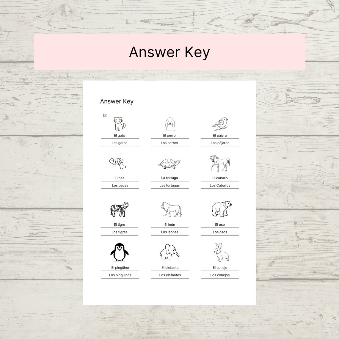 Spanish Worksheet, Animals Worksheet, Learning Spanish, Los Animales ...