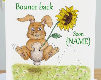 Get Well Soon Bunny - Etsy UK