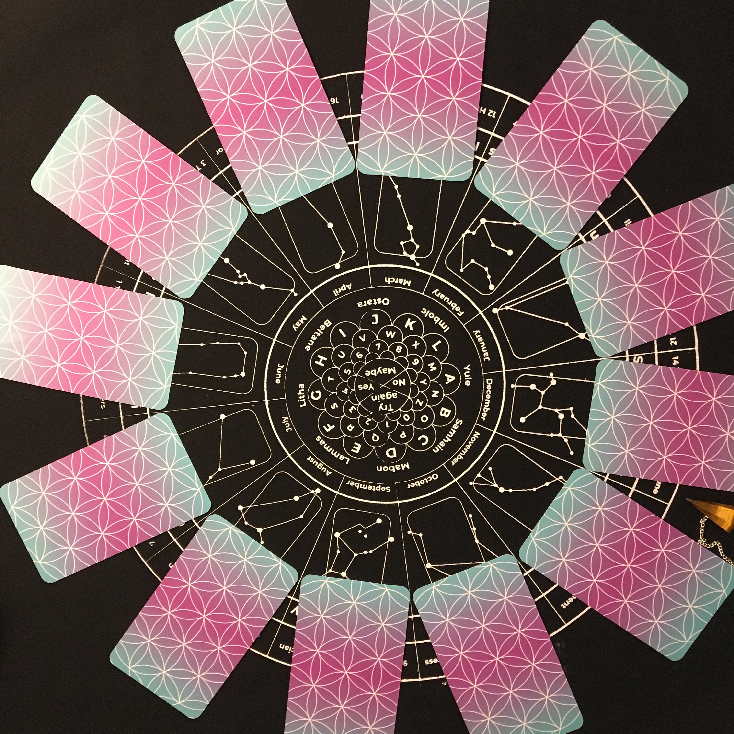 Black Tarot & Pendulum Cloth - Etsy UK