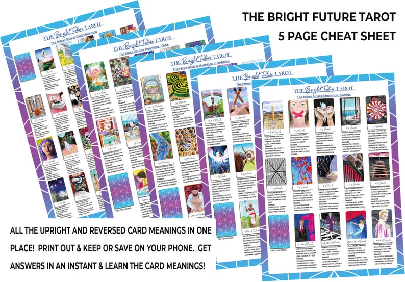 Bright Future Tarot Cheat Sheet | Etsy UK