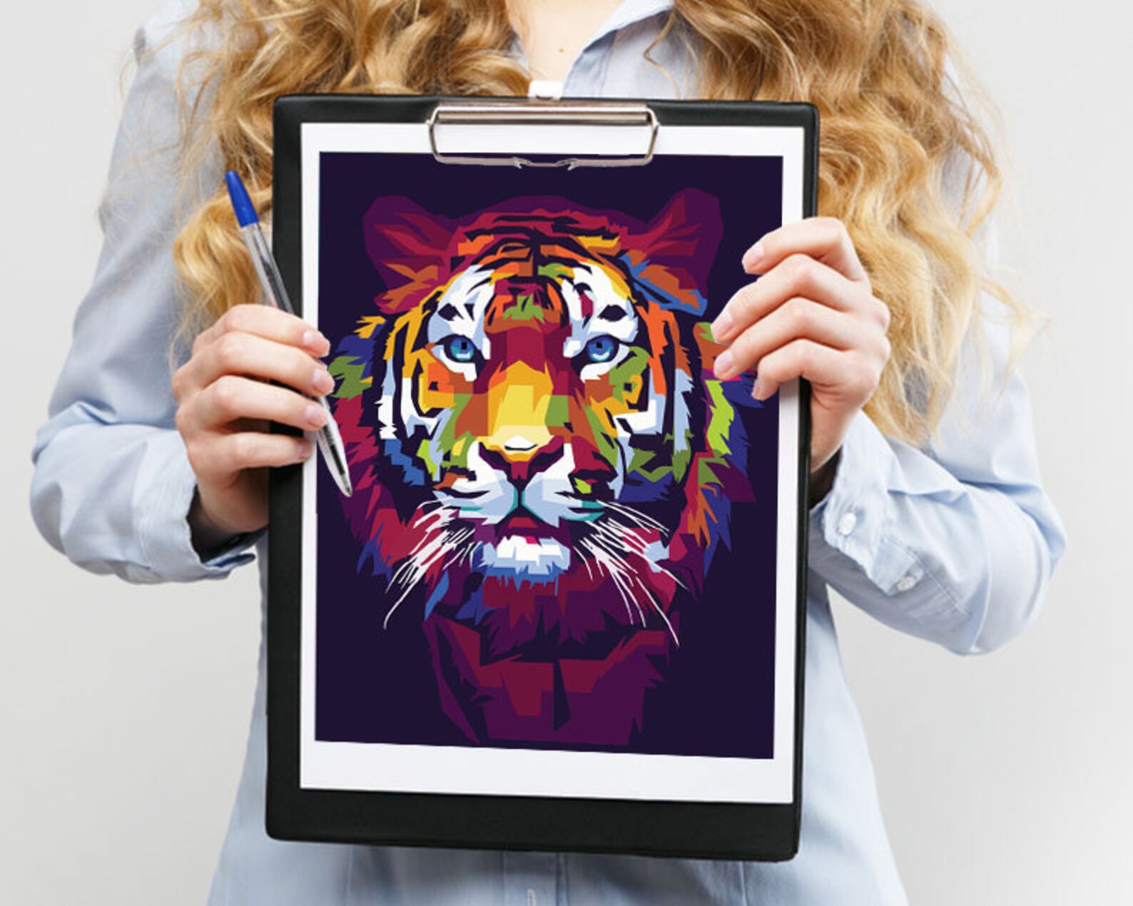 Colorful Tiger Paint by Number Printable Coloring Page, Printable Color ...