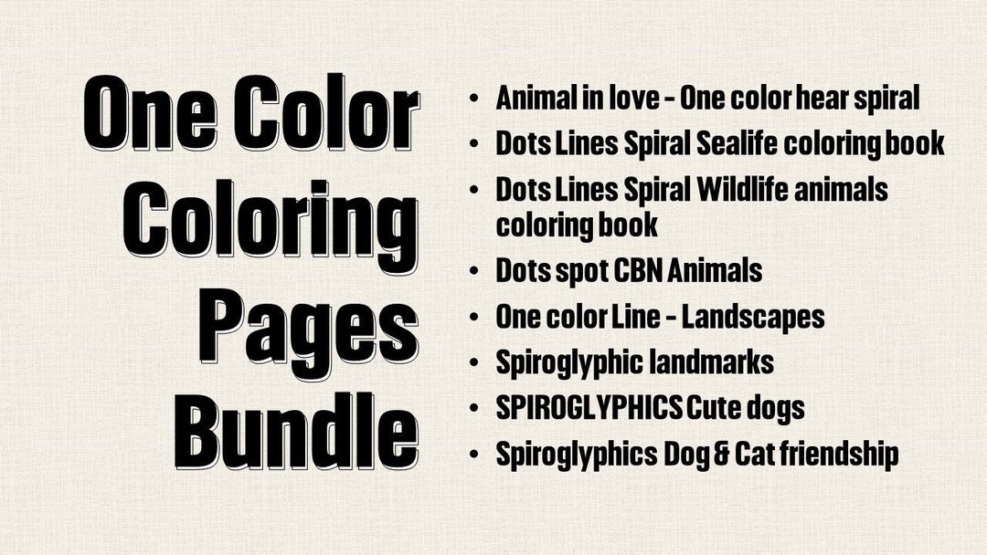 One Color Coloring Pages Bundle Printable Coloring Pages, Relax and ...