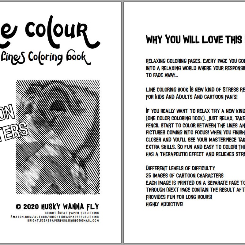 One Color Coloring Book - Etsy