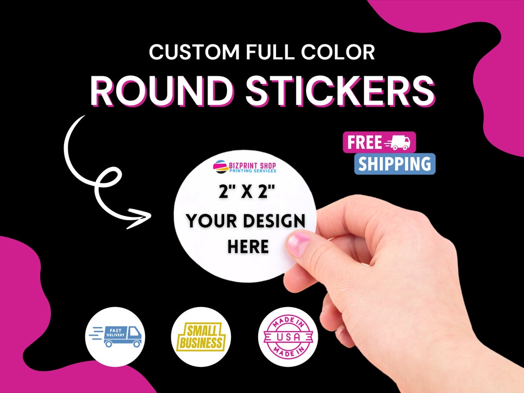 Custom 2"x2" Stickers for Small Business | Personalized Stickers for ...