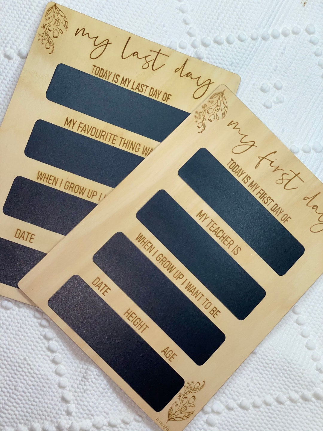 My First Day Back to School First Day of School Board Last Day of ...