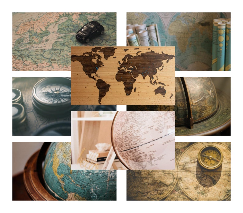 Zoom Background Maps & Globes Collection Student Teacher - Etsy