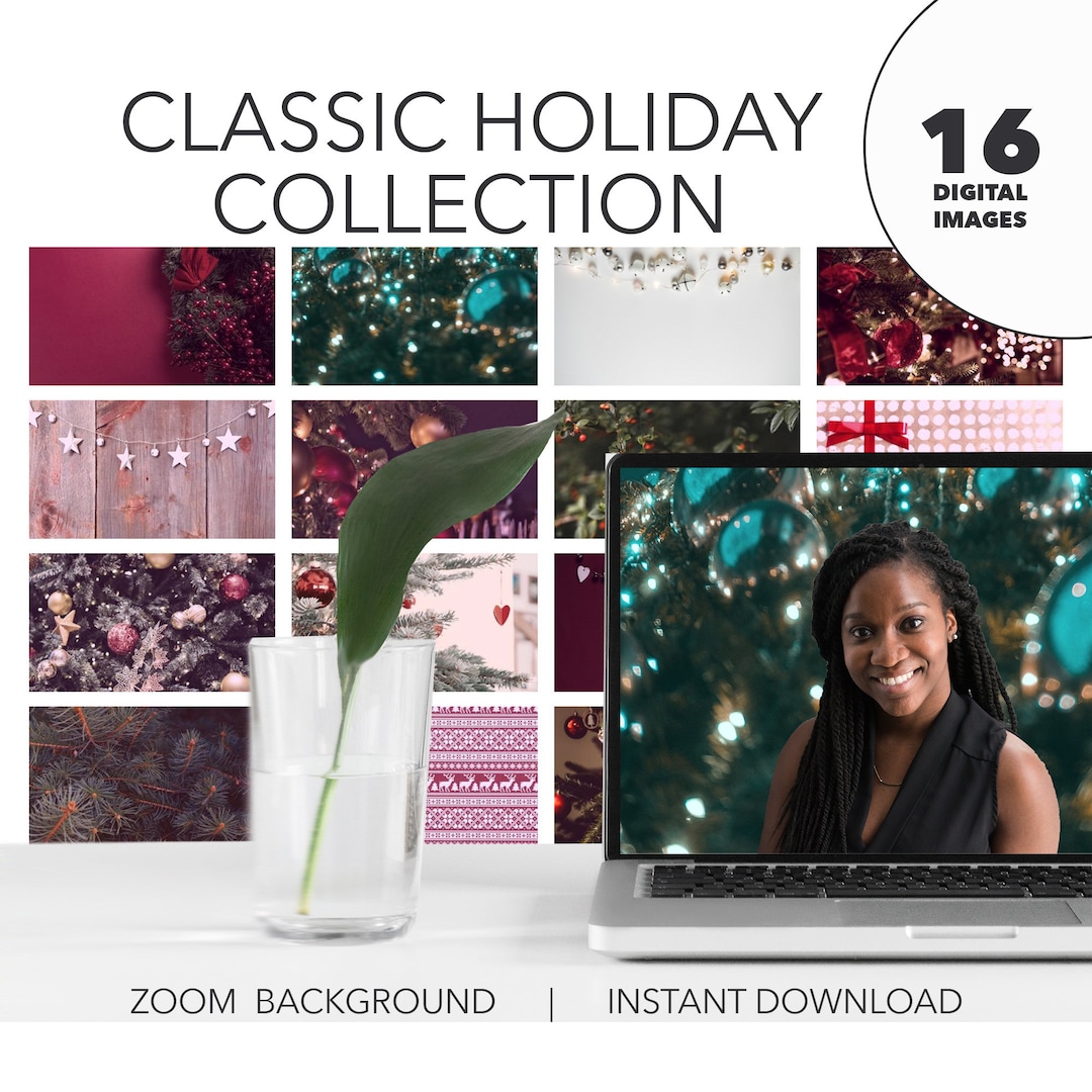 Zoom Background, Holiday Collection, Online Party, Instant Download ...