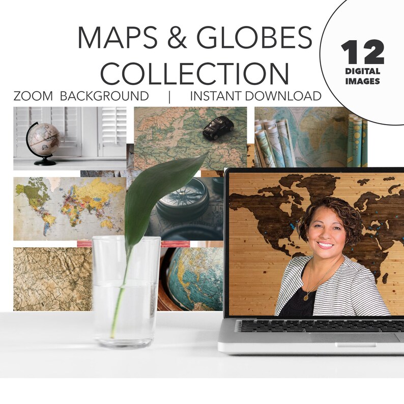 Zoom Background Maps & Globes Collection Student Teacher - Etsy