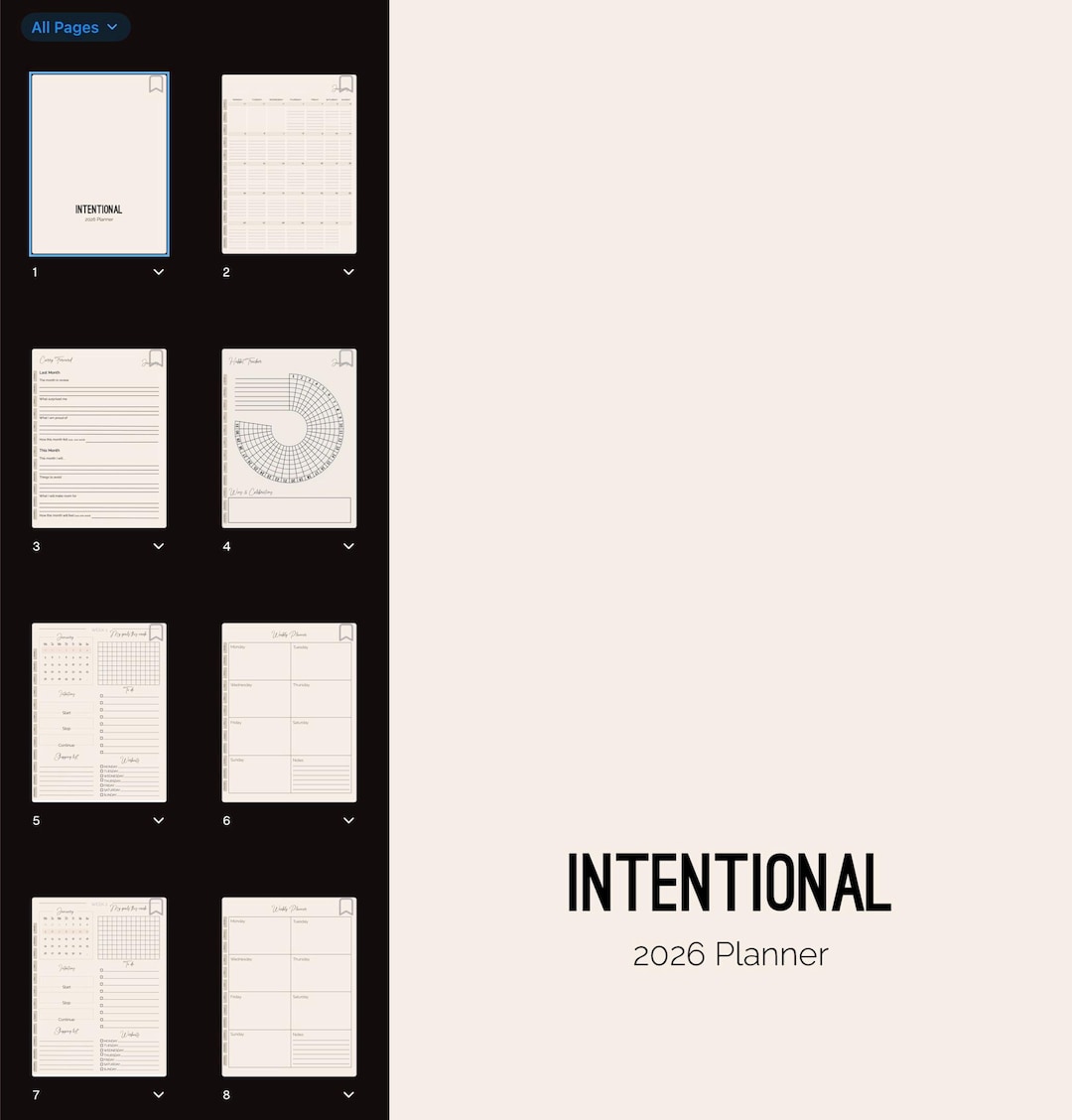 2026 Digital Planner With Monthly Tabs | Interactive PDF Planner for ...