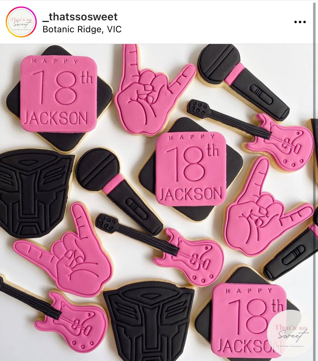 Rock Hand Gesture Cookie Cutter Stamp - Music Theme Rock N Roll - Etsy