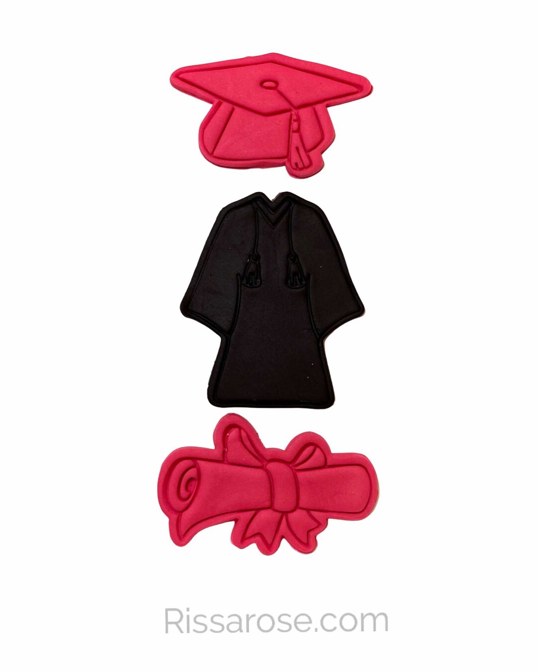 Graduation Cookie Cutter Stamp Scroll Hat Gown - Etsy