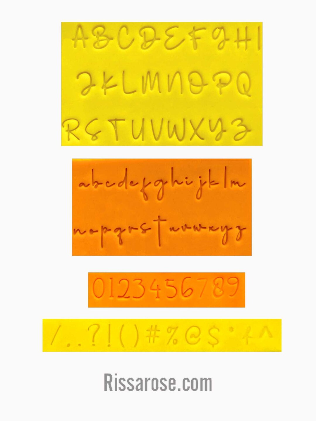 Signature Font Alphabets Set Numbers Symbols Set With Dual Holder - Etsy