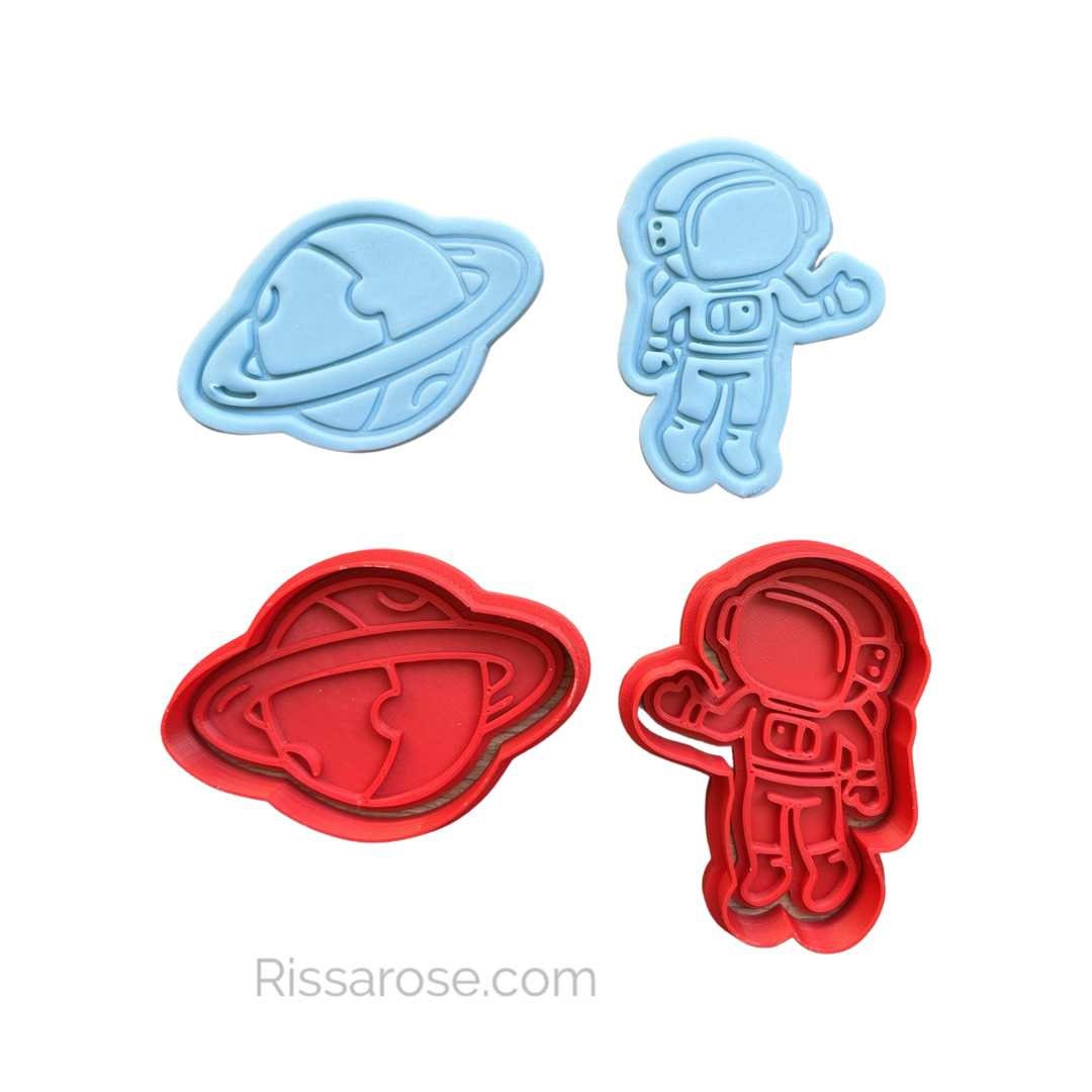 Space Cookie Elements Cutter Stamp Space Rocket Space Ship Planet ...