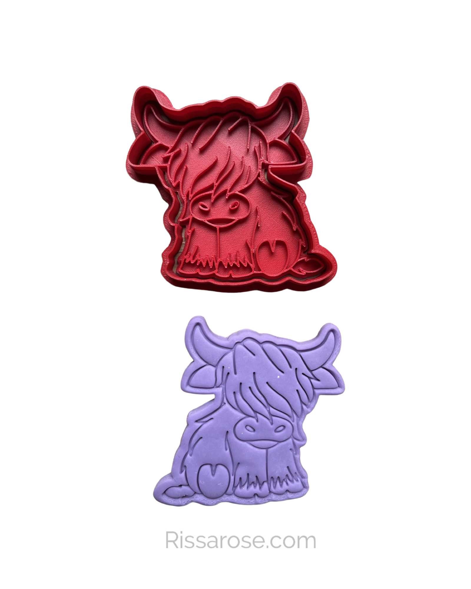 Highland Cow Cookie Cutter Stamp Full Body - Etsy
