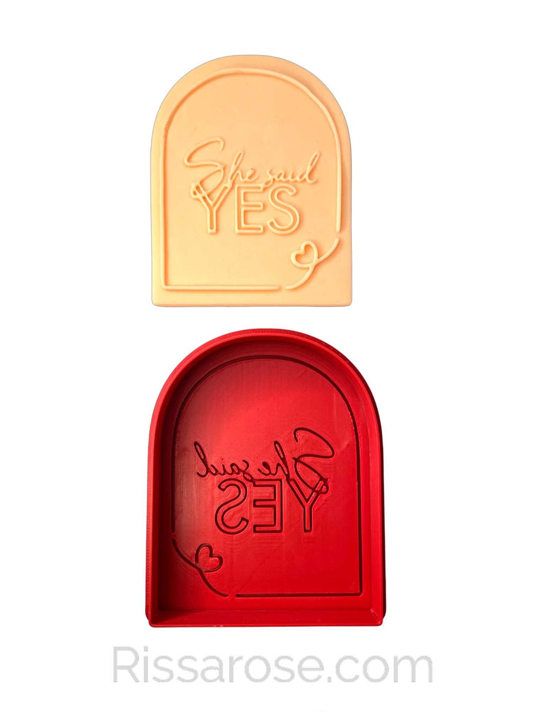 She Said Yes Cookie Debosser Super Fine Engagement Raised Stamp Wedding ...