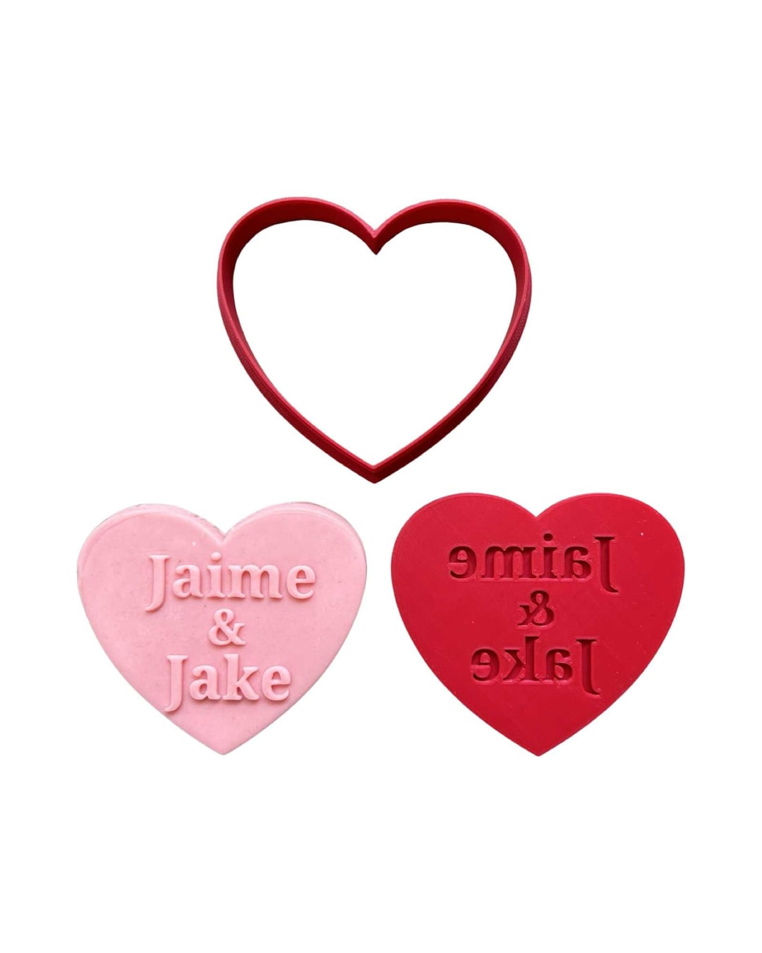 Custom Names Cookie Cutter Stamp Wedding Engagement Date - Etsy