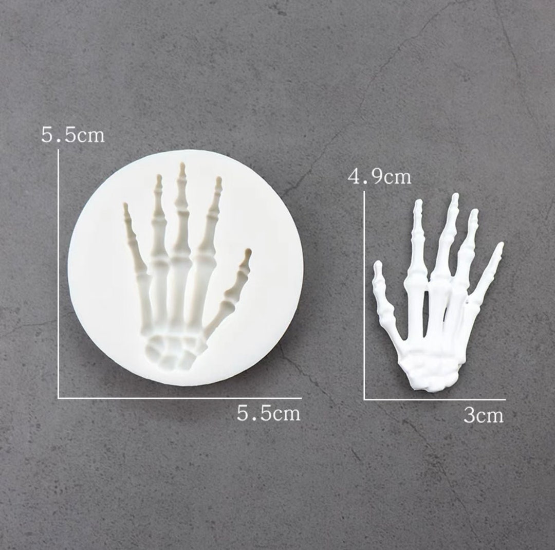 Halloween Silicone Mould Skeleton Hand Bats Pumpkin Skull - Etsy