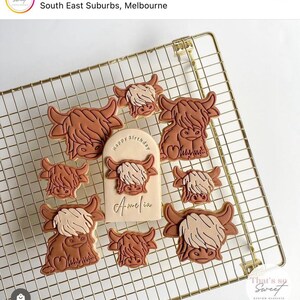 Highland Cow Cookie Cutter Stamp Full Body - Etsy