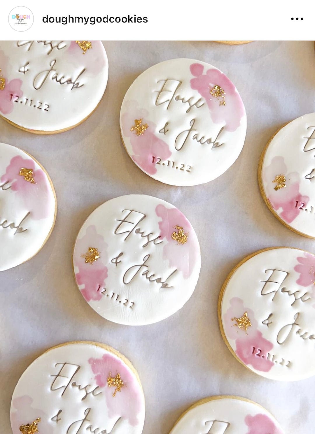 Custom Names Cookie Stamp Wedding Engagement Date - Etsy