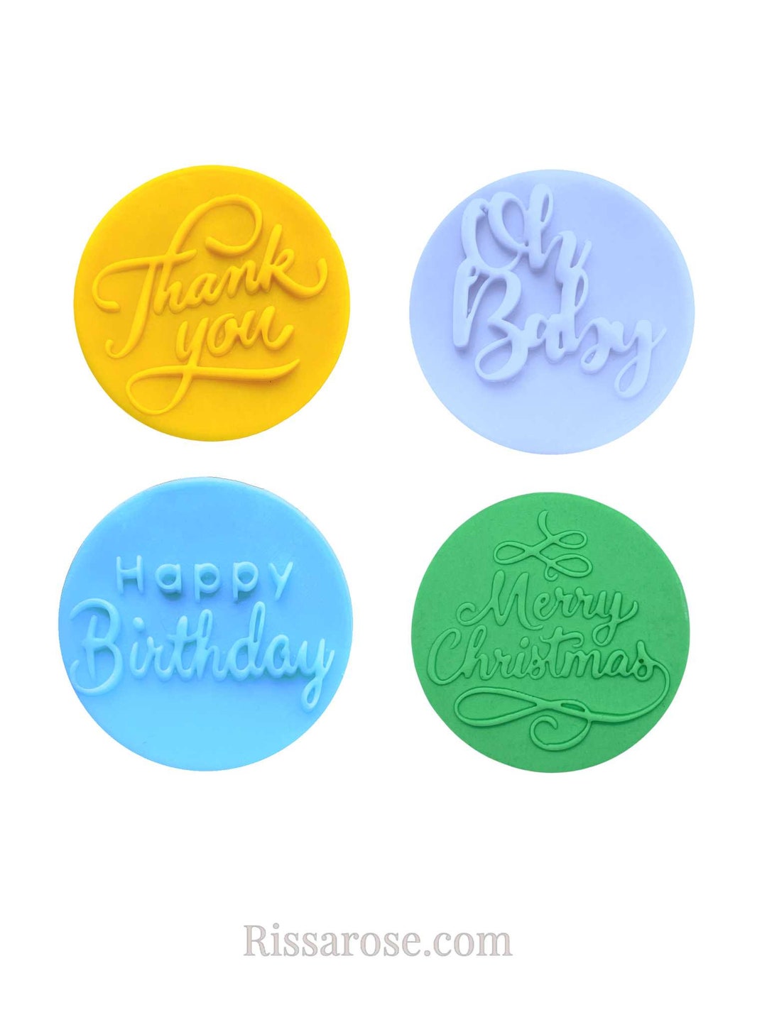 Merry Christmas Happy Birthday Thank You Oh Babay Cookie Debosser ...