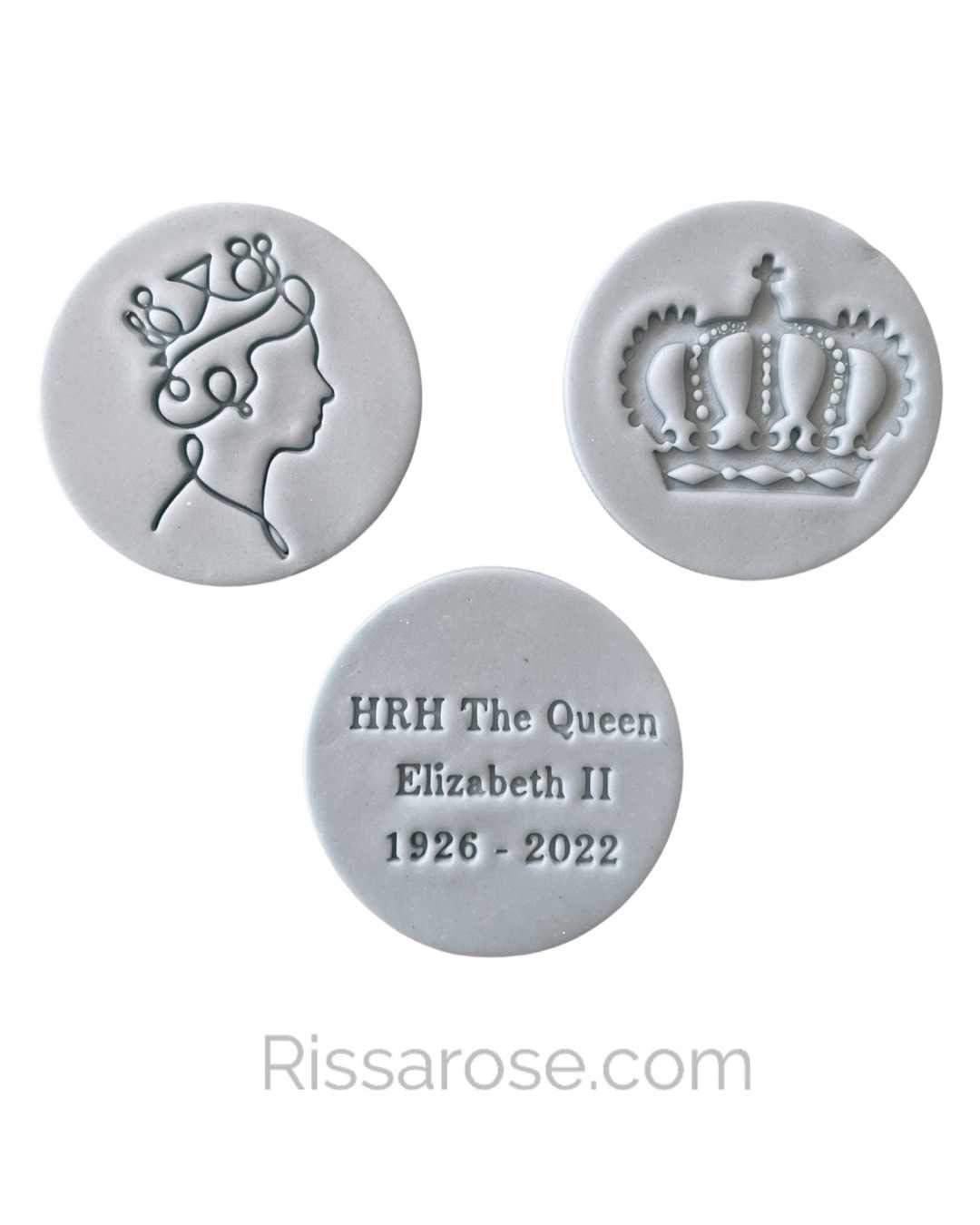 Queen Cookie Stamp HRH the Queen Crown Elizabeth II - Etsy