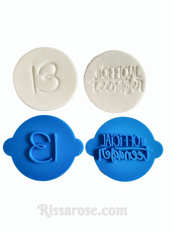 Number 13 Thirteen official Teenager Cookie Stamp 13th - Etsy
