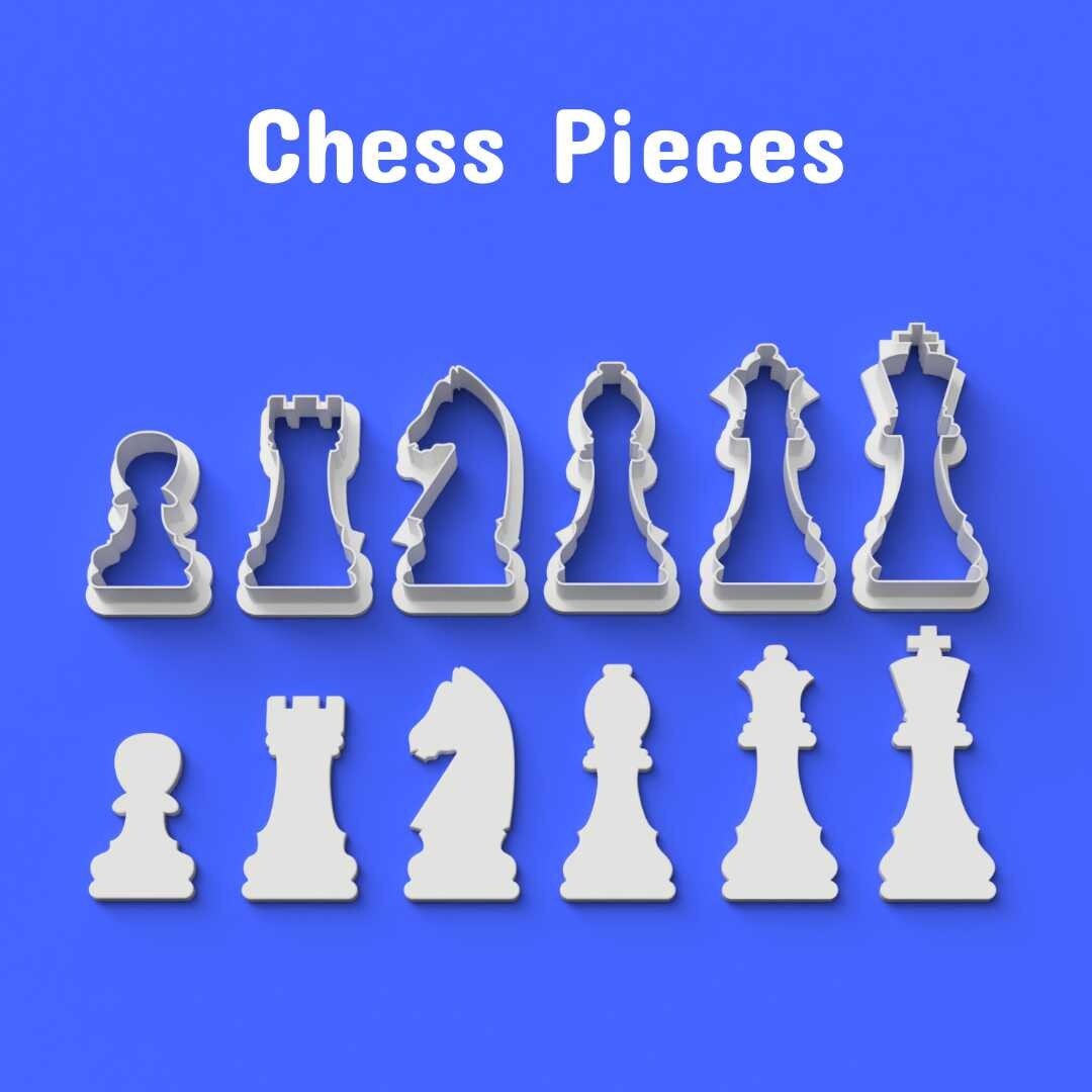 Complete Chess Cutter Silhouette Pawn King Queen Bishop Rook Knight - Etsy