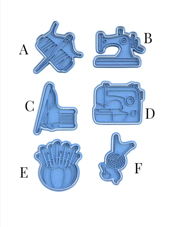 Sewing Machine Cookie Cutter Stamp Needle Thread Pinball - Etsy
