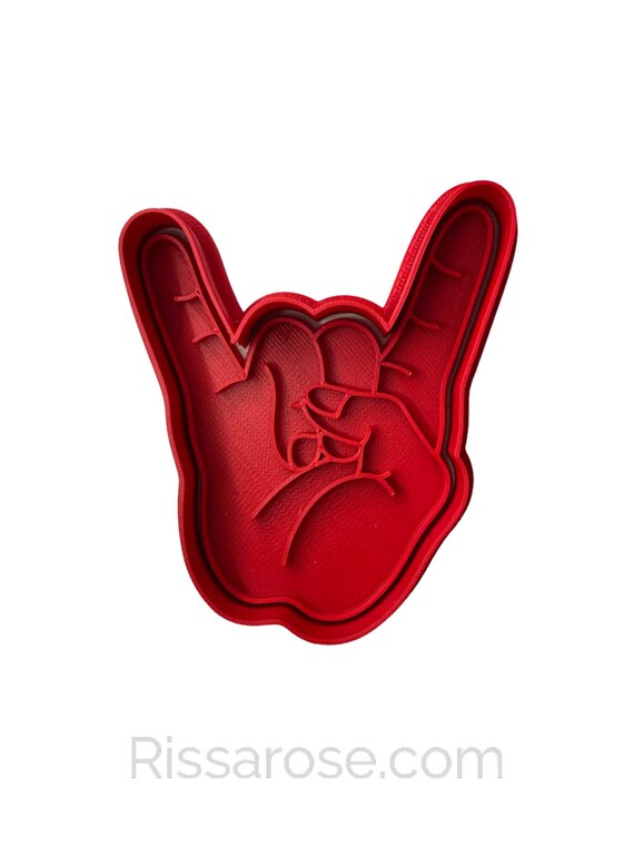 Rock Hand Gesture Cookie Cutter Stamp Music Theme Rock N - Etsy