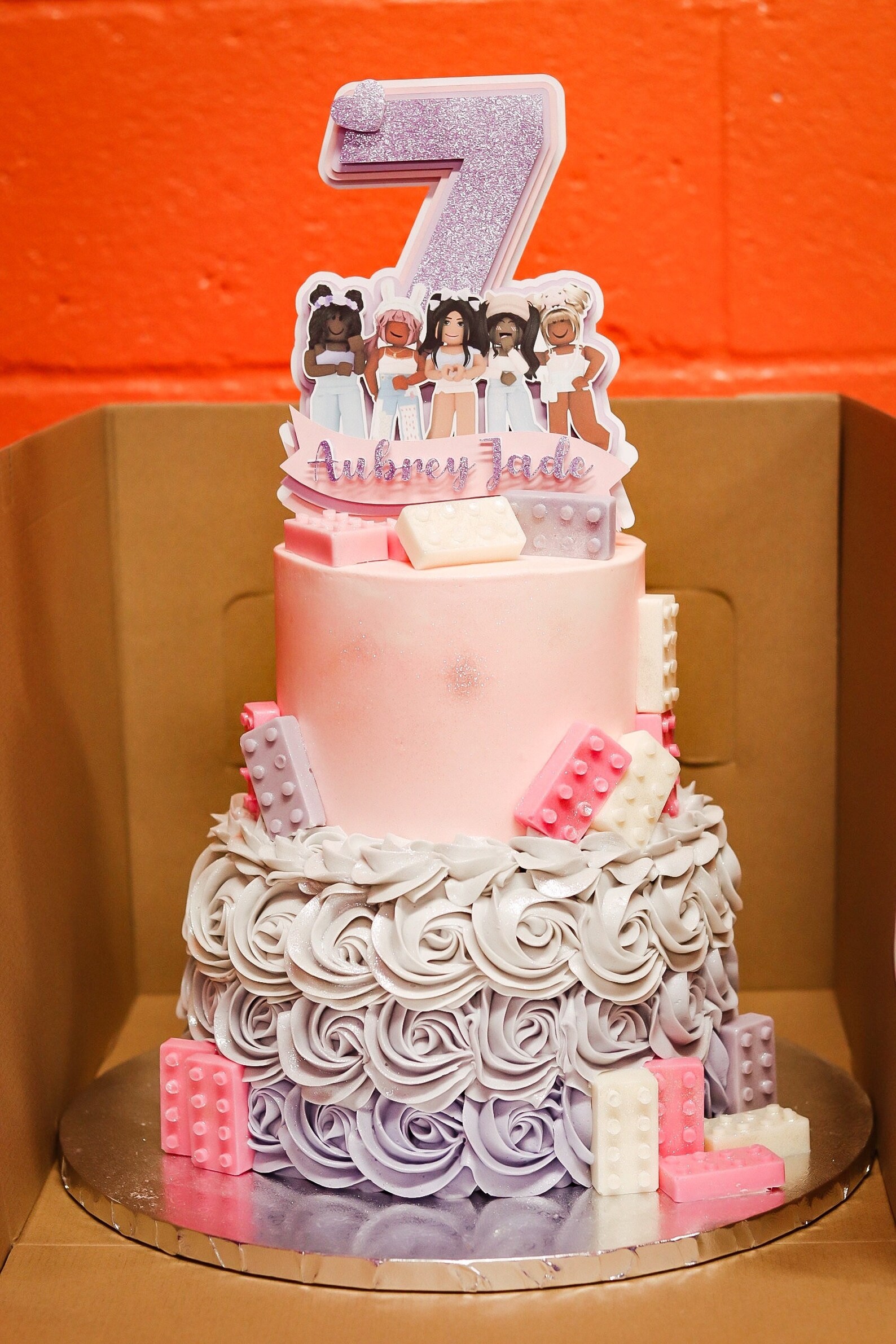 Girl Roblox Cake Topper Pink Roblox Birthday Party Cake - Etsy