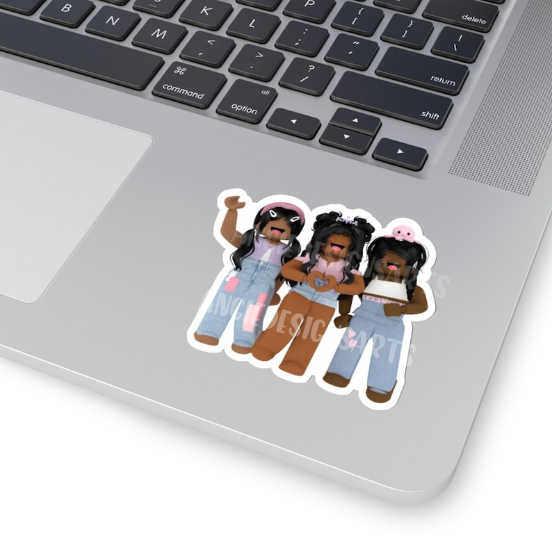 Pink Purple Roblox Girls Sticker Girl Roblox Birthday Party | Etsy