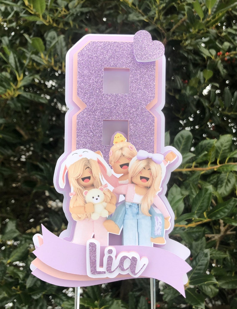 Girl Roblox Cake Topper Pink Roblox Birthday Party Cake - Etsy Canada