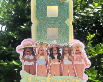 Girl Pool Roblox Cake Topper Shipped to You Pink Roblox - Etsy UK