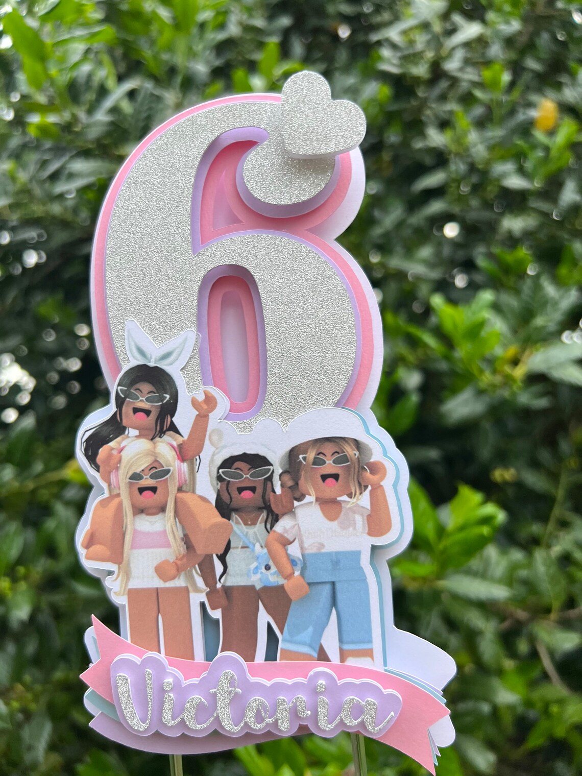 Girl Pool Roblox Cake Topper Shipped to You Pink Roblox - Etsy