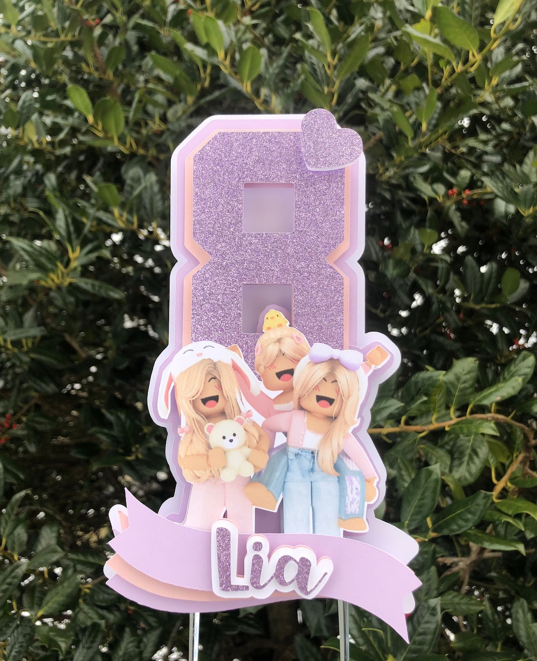 Girl Roblox Cake Topper * Pink Roblox Birthday Party Cake Topper ...