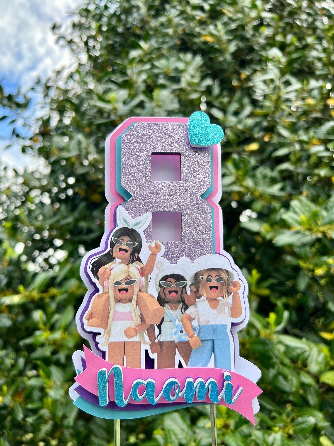 Girl Pool Roblox Cake Topper Shipped to You Pink Roblox - Etsy
