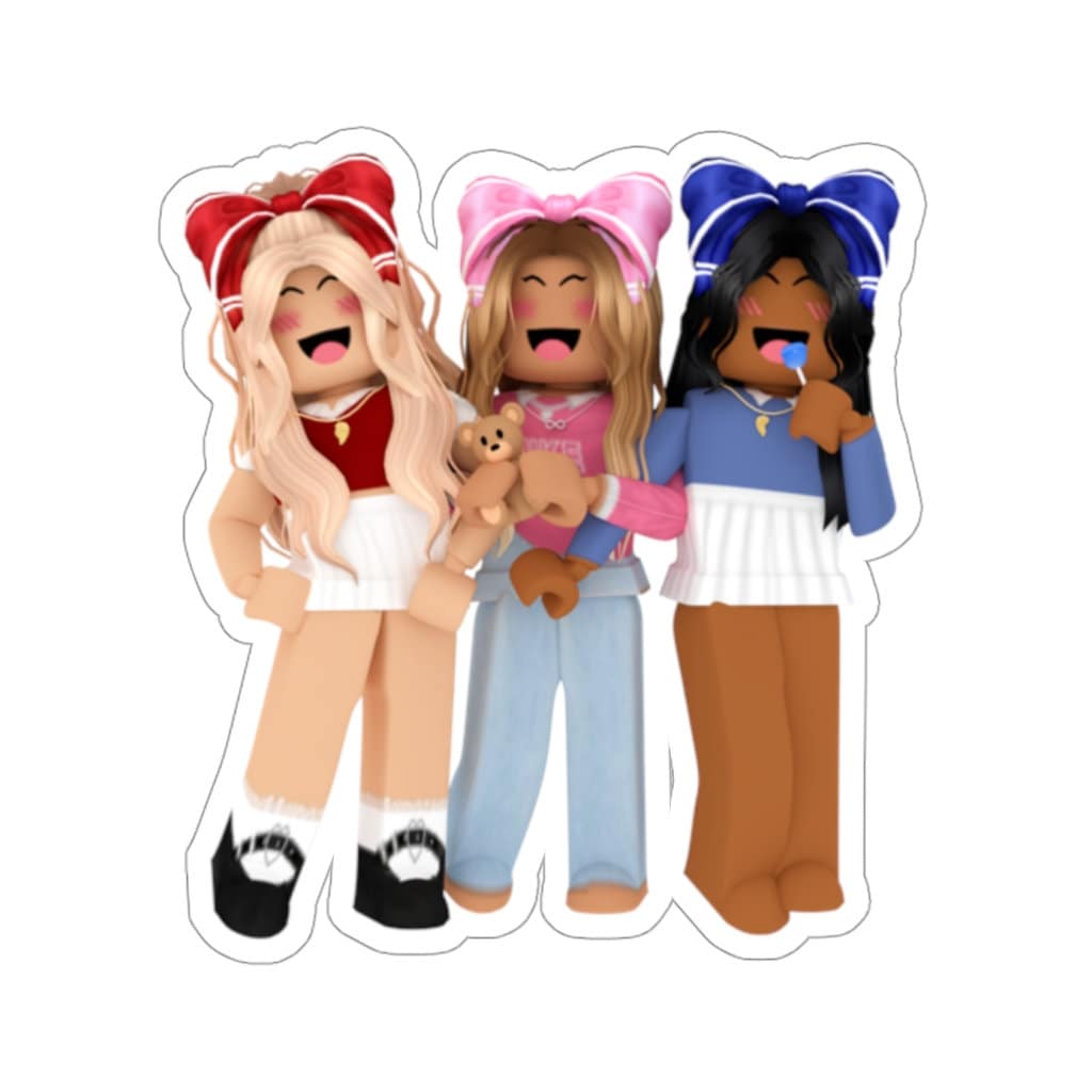 Girl Roblox Sticker Meisje Roblox Verjaardagsfeest cadeau | Etsy