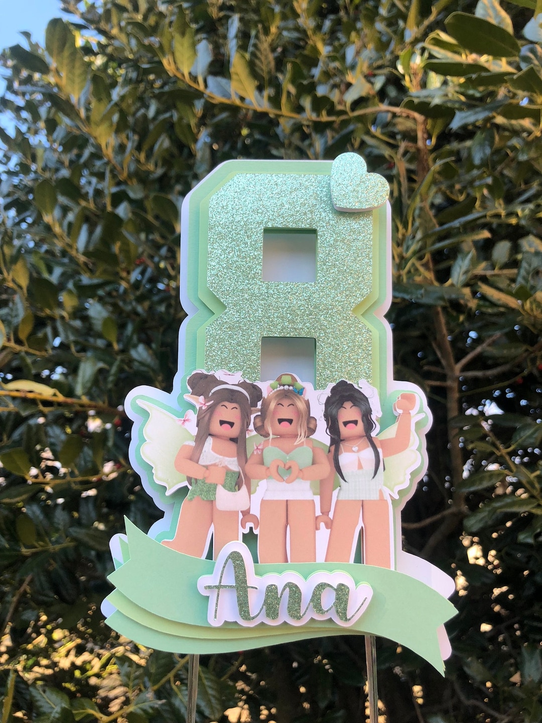 Girl Roblox Cake Topper Shipped to You * Fast Ship Roblox Birthday ...