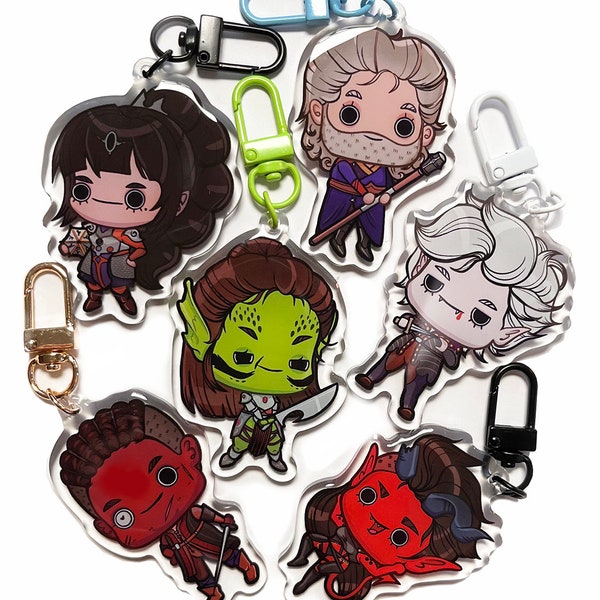 Baldur’s Gate 3 Inspired Keychains Bg3 Characters Lae’zel Gale Karlach ...