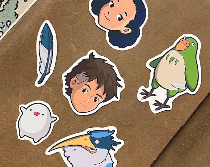 Studio Ghibli the Boy and the Heron Parakeet Sticker Anime - Etsy