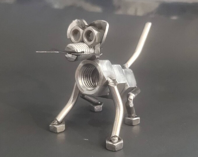 Scrap Metal Dog Sculpture - Etsy