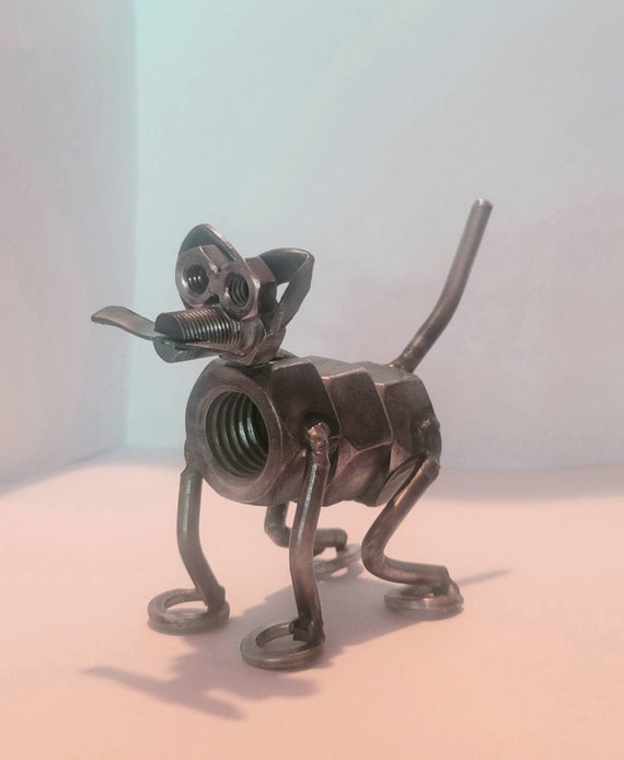 Scrap Metal Dog Sculpture | Etsy